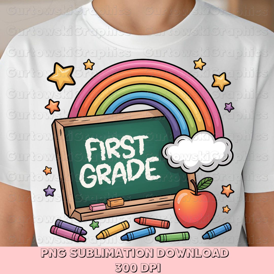 First Grade Rainbow Back to School Grades, Kid Designs for School,first ...