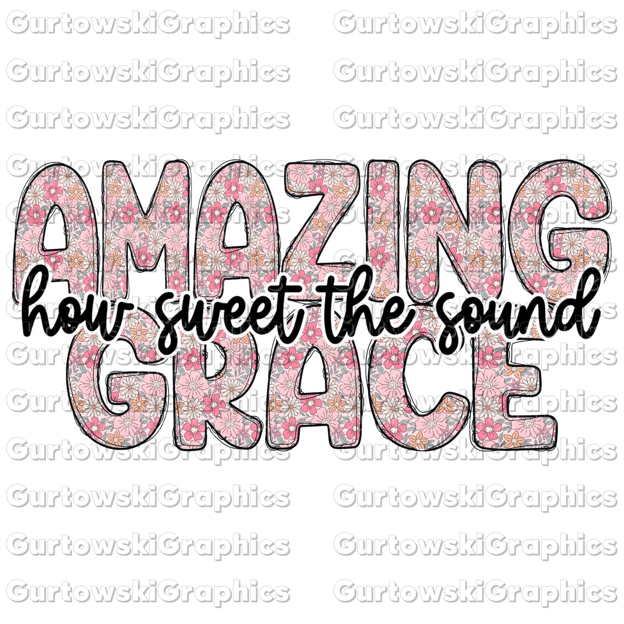Amazing Grace Png Digital Download, Christian PNG File, Christian ...