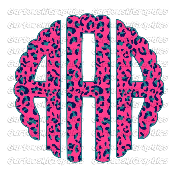 Hot Pink Monogram - Etsy