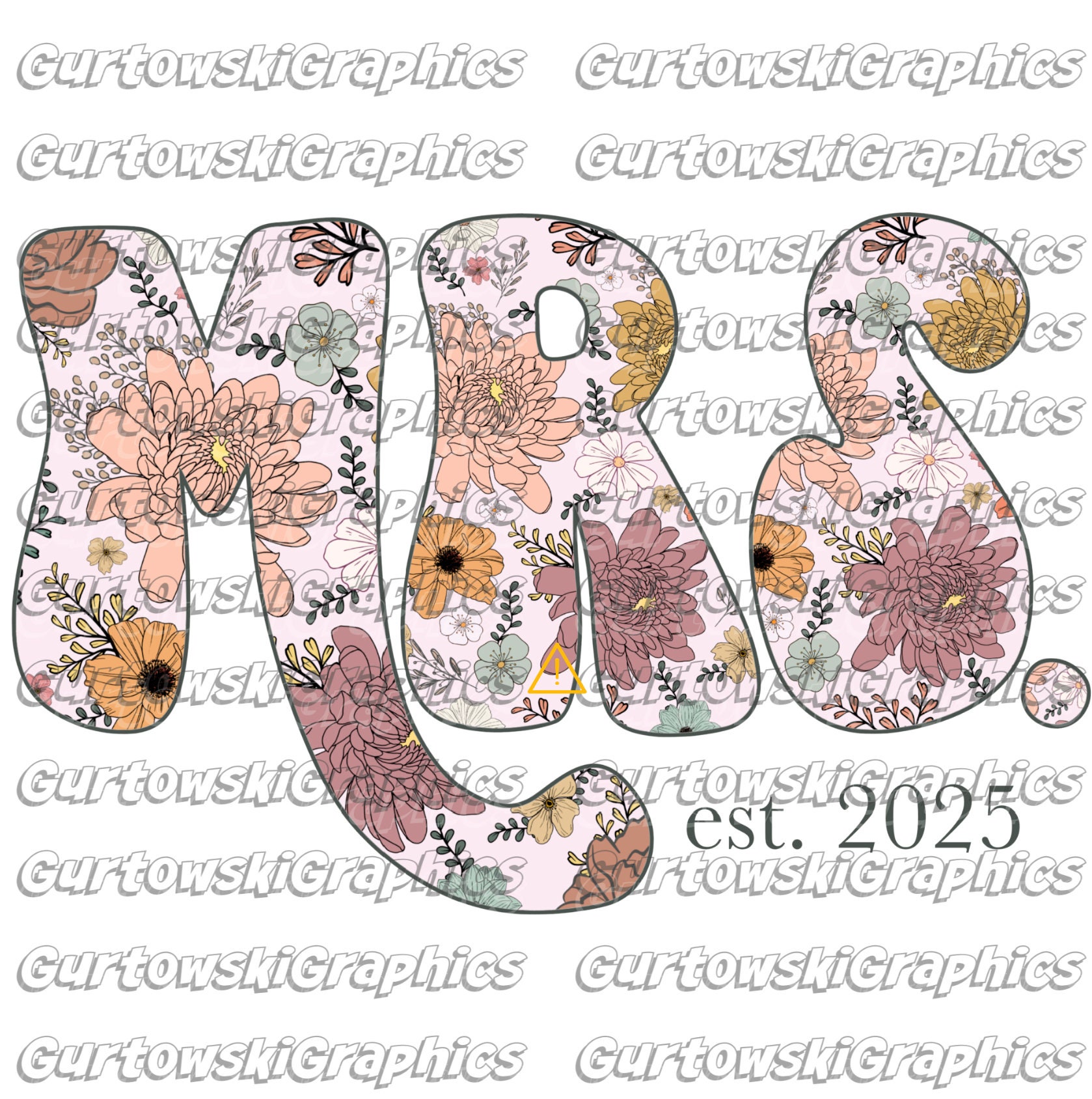Mrs Est 2025 Digital Download, Bride PNG File, PNG Files for ...