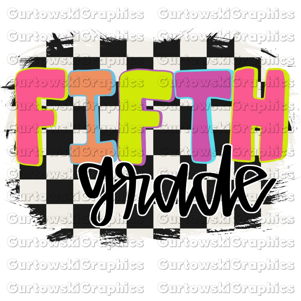 Fifth Grade Png,retro Back to School Grades,kid Designs for School ...