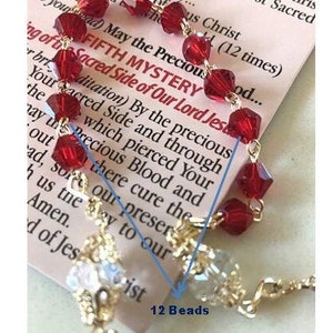 Chaplet of the Precious Blood of Jesus, 12 Beads Chaplets Rosary, Most ...
