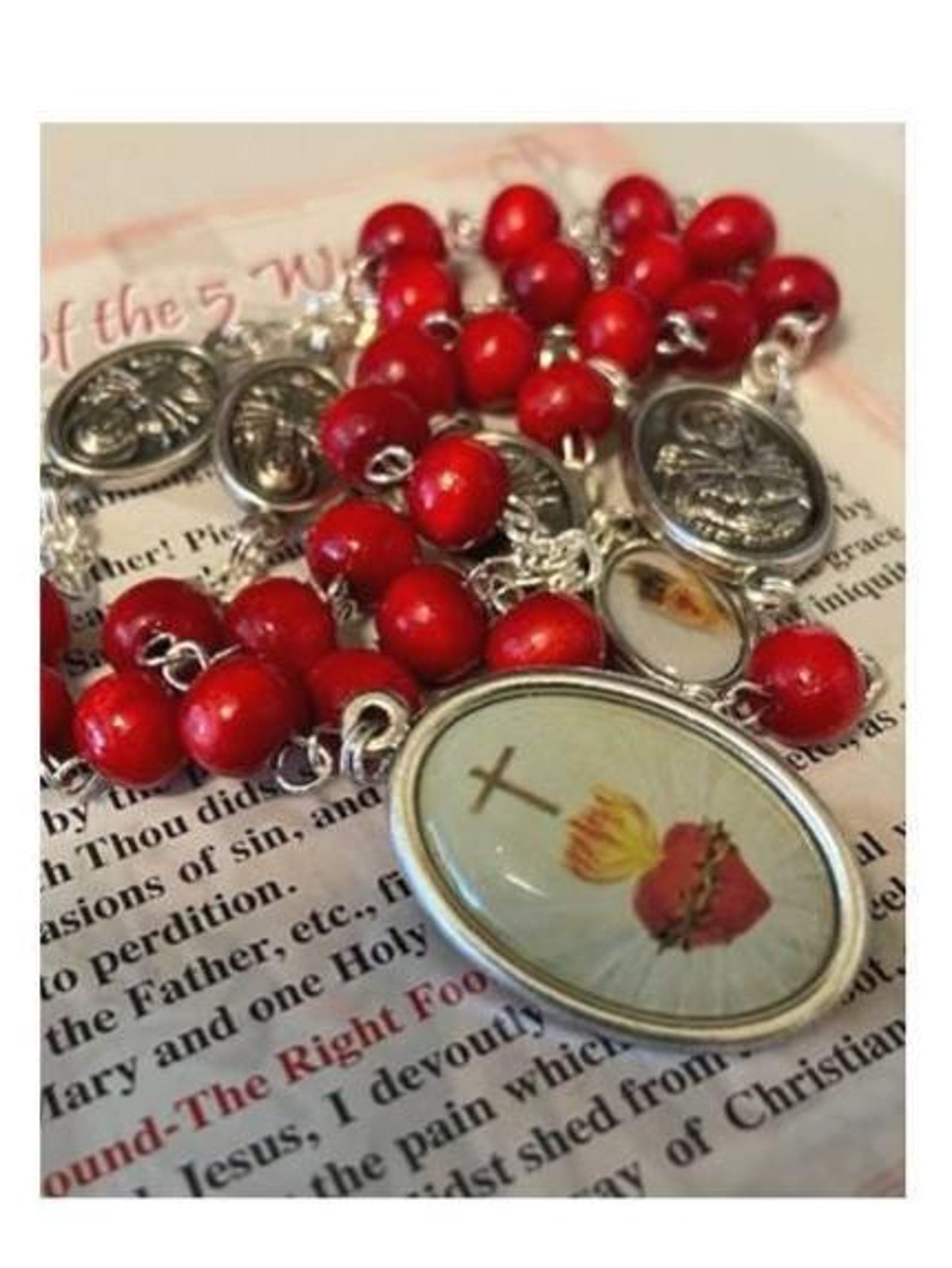 Chaplet of the Five Wounds, 5 Wounds of Jesus, Rosary of the Five ...