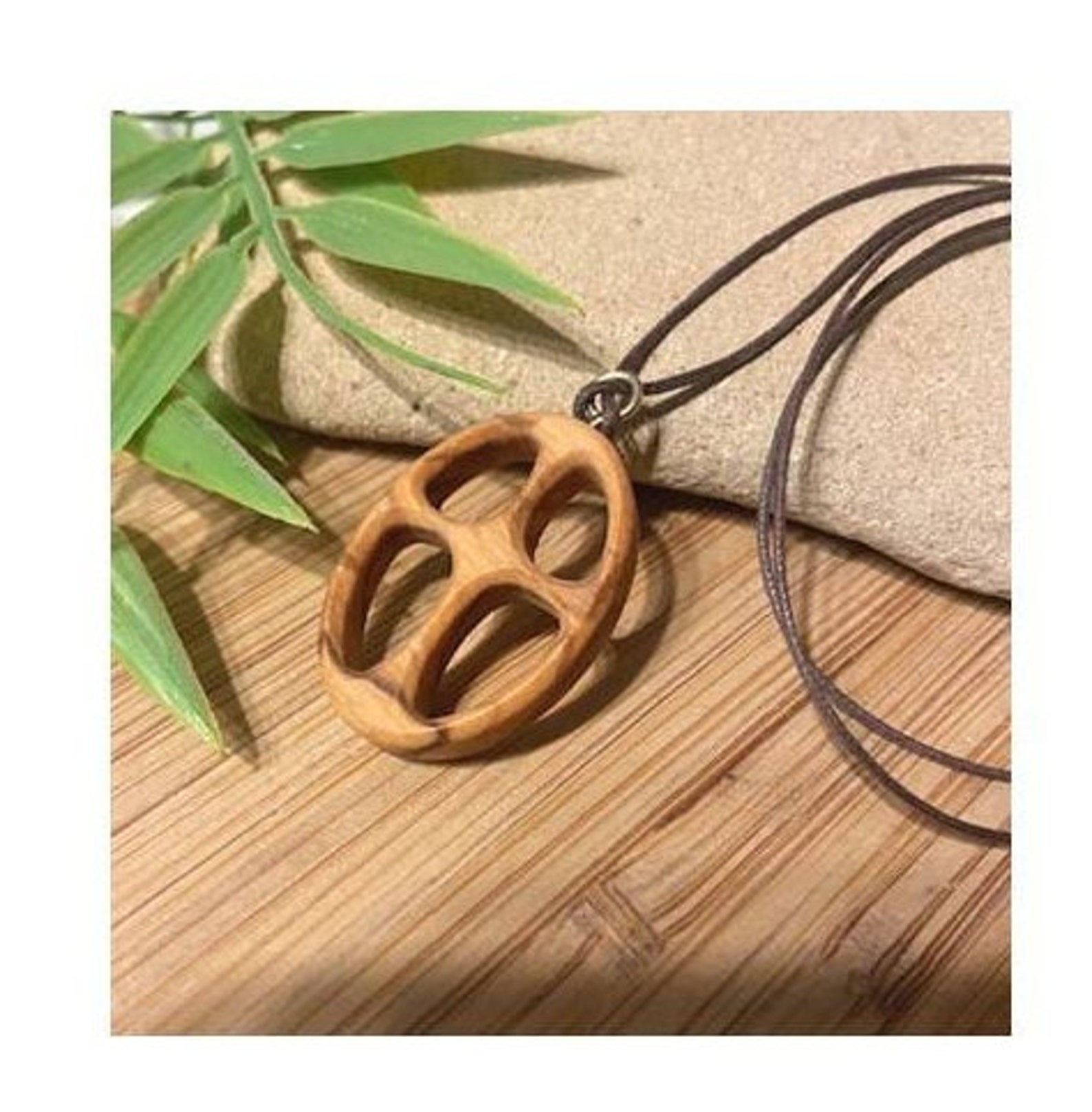 Olive Wood Cross Necklace for Men, Chunky Cross Wood Peace Sign, Adult ...