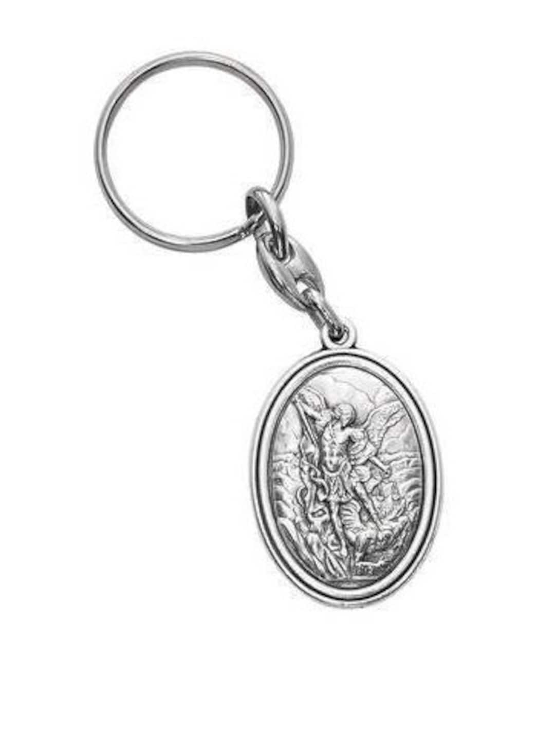 St Michael Keyring, St Michael Keychain, Religious Gifts, Auto Mobil ...