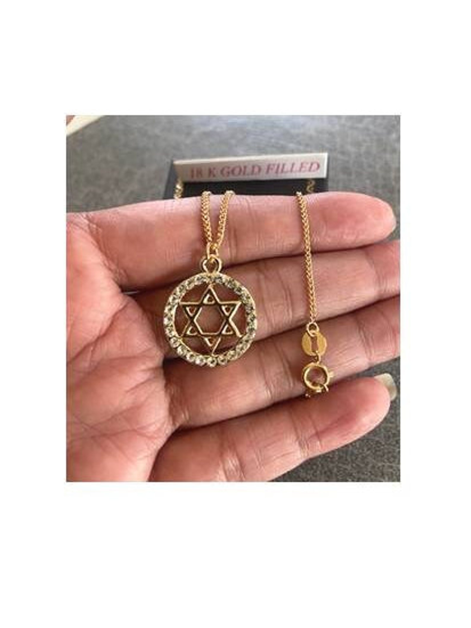 Gold Filled Star of David, 18K Rolled Gold Shield of David Pendant ...