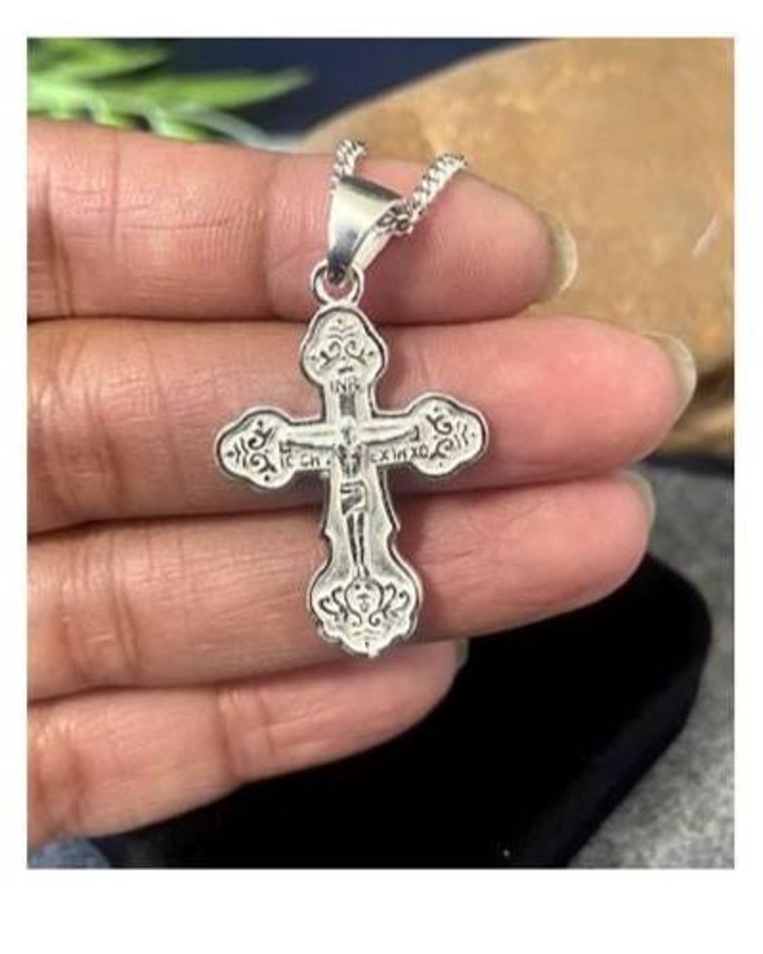 Sterling Silver Orthodox Cross Pendant,christian Orthodox Medal ...