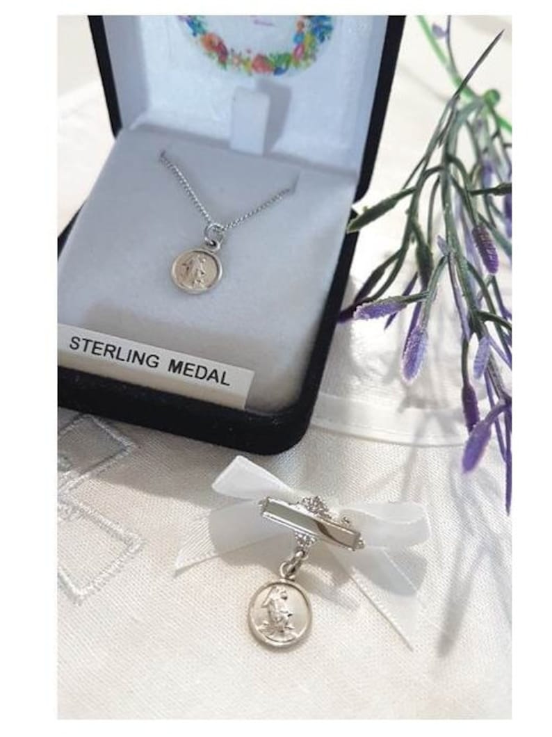 Guardian Angel Sterling Silver Medal PinSterling Bar PinBaby | Etsy
