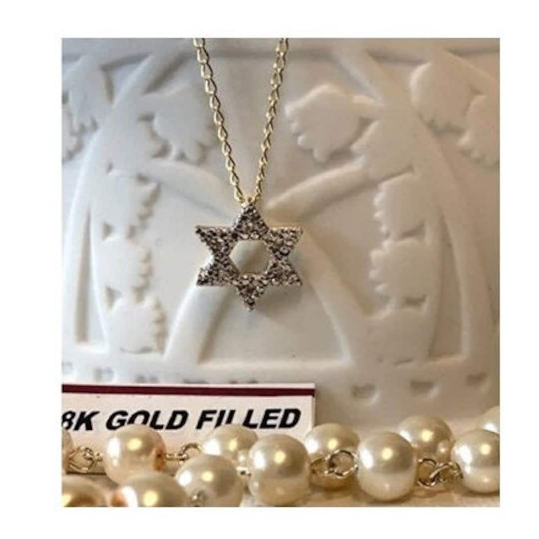 Star of David Pendant, Cute Star of David Necklace,18k Rolled Gold ...