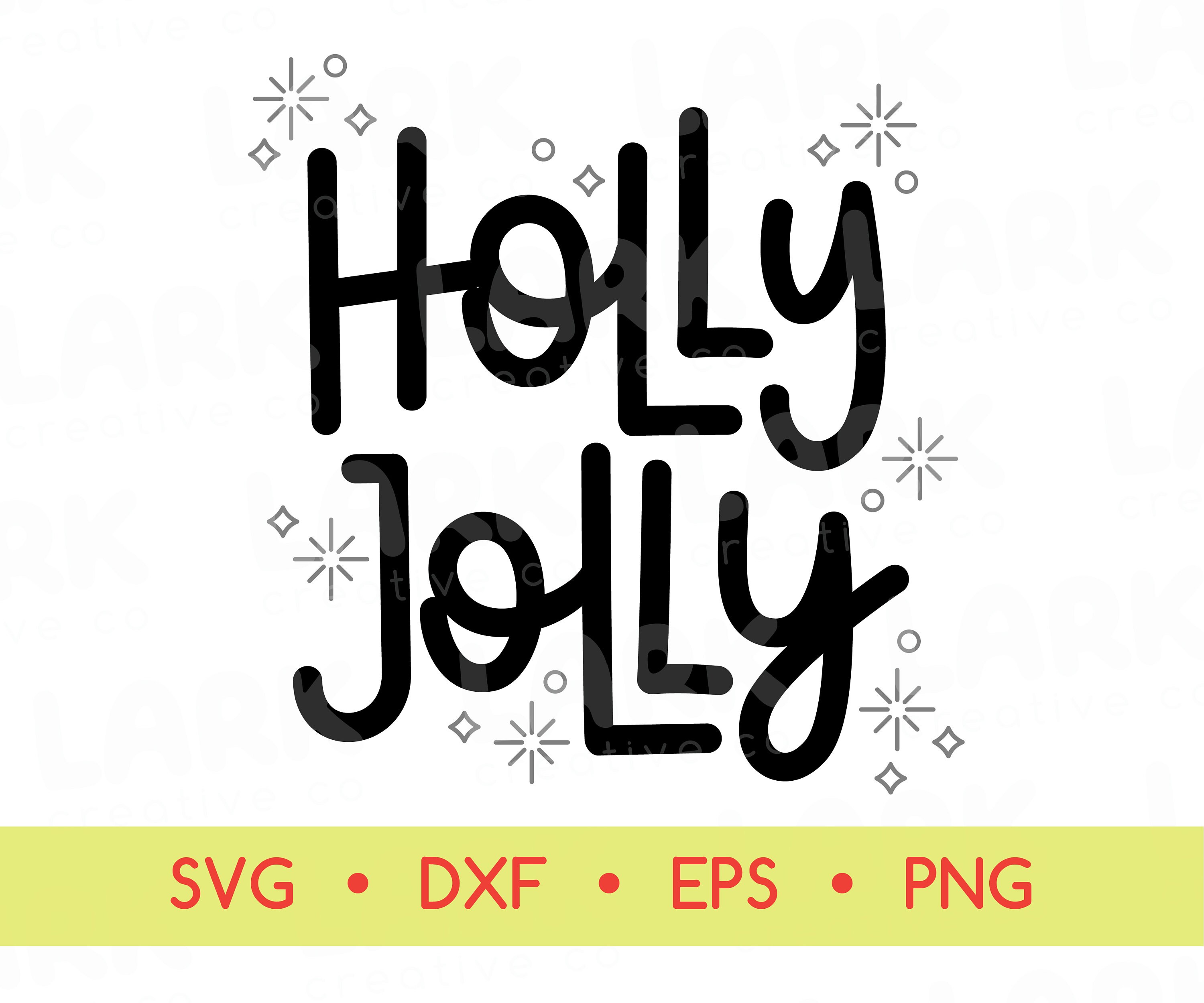 Holly Jolly Christmas SVG Design Holiday Home Decor - Etsy France