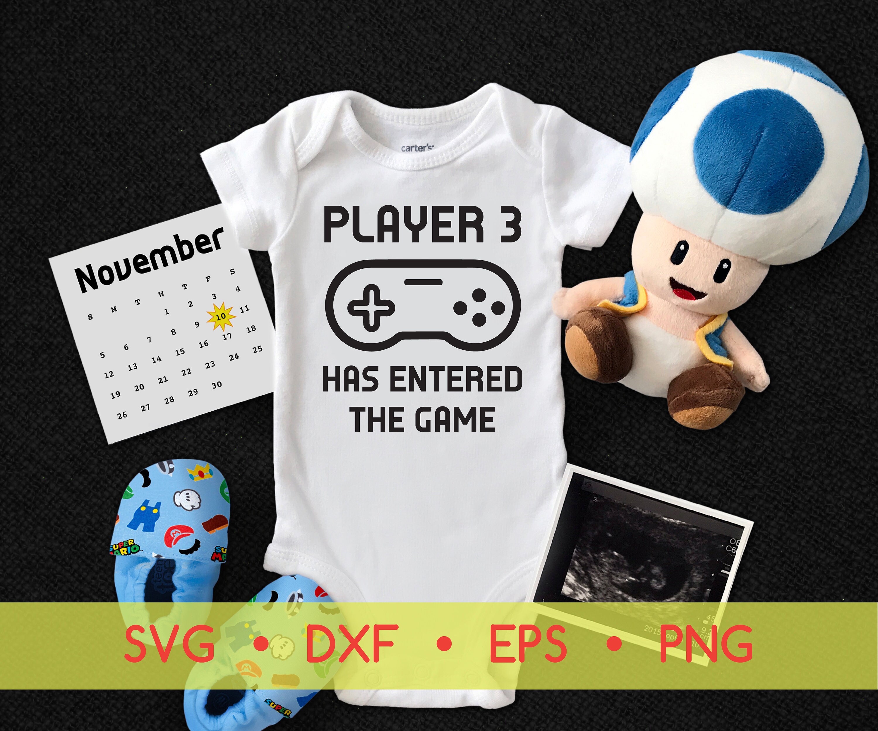 Player 3 Has Entered the Game SVG Design Pregnancy - Etsy