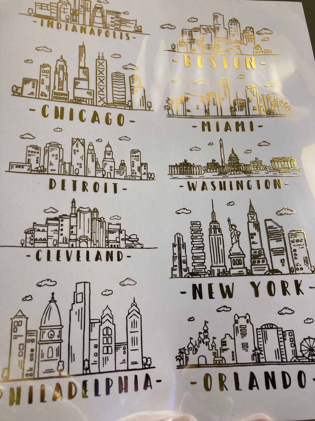 Resin Foil Cities 1 Full Size Transparency Sheet - Etsy