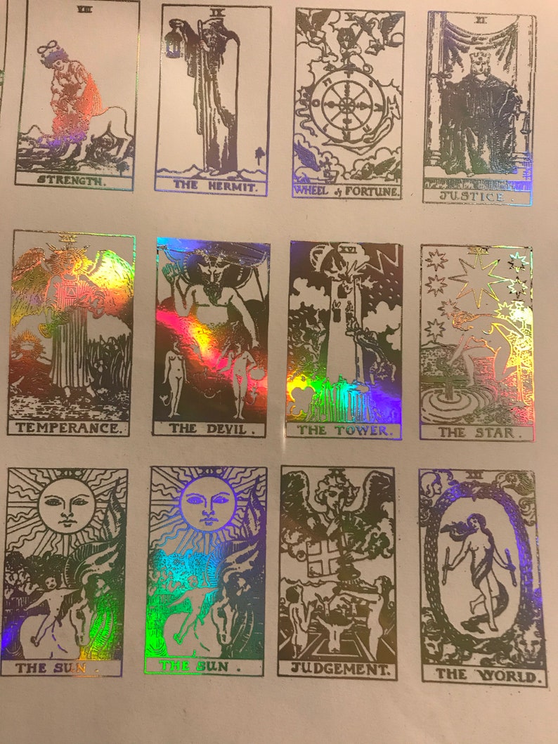 Resin Foil Tarot Cards Full Size Transparency Sheet - Etsy Canada