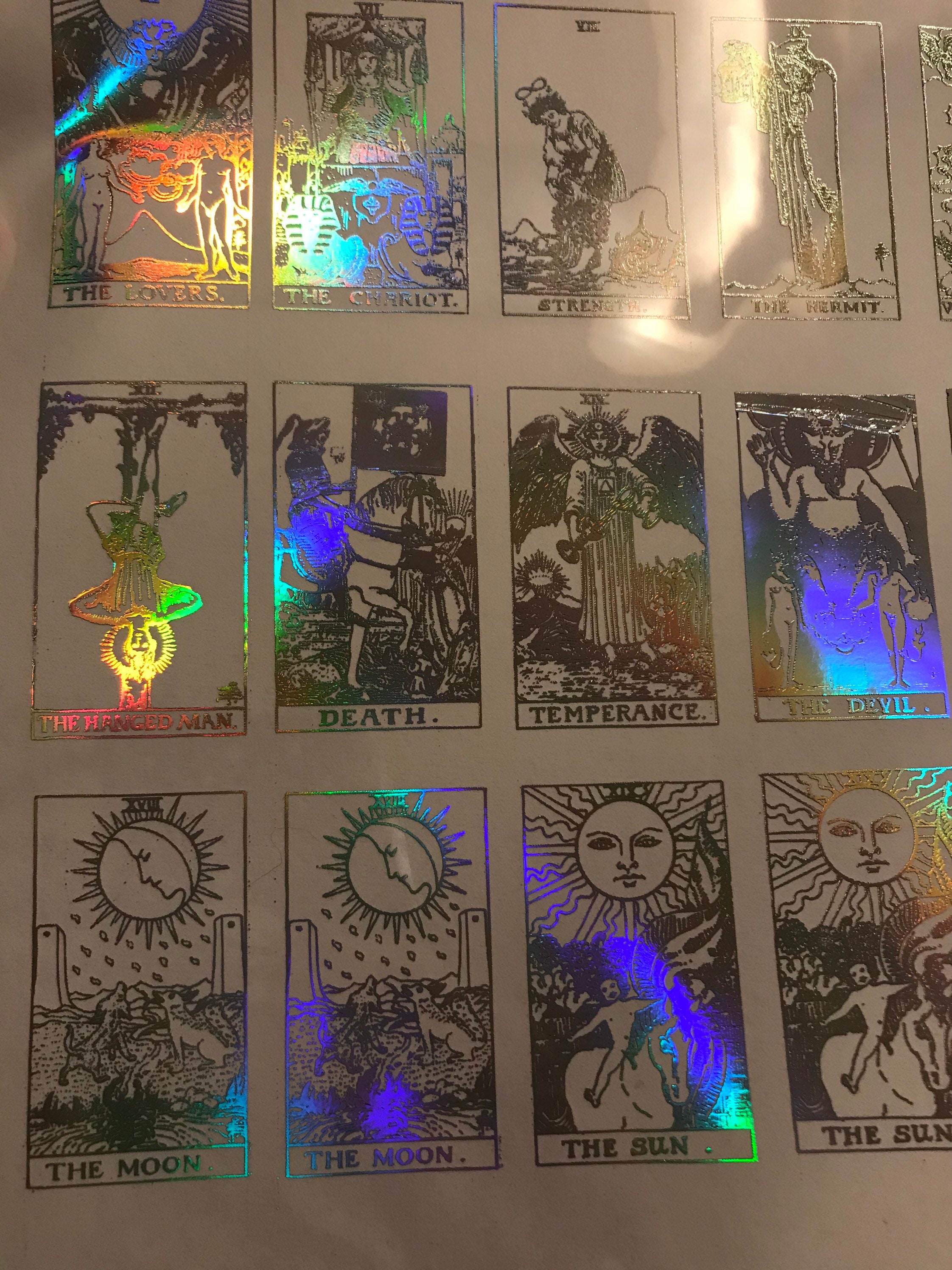 Resin Foil Tarot Cards Full Size Transparency Sheet - Etsy Canada