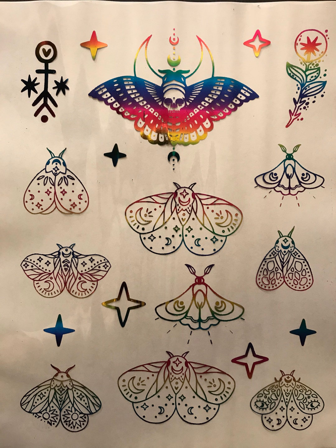 Resin Foil Moth Full Size Transparency Sheet - Etsy