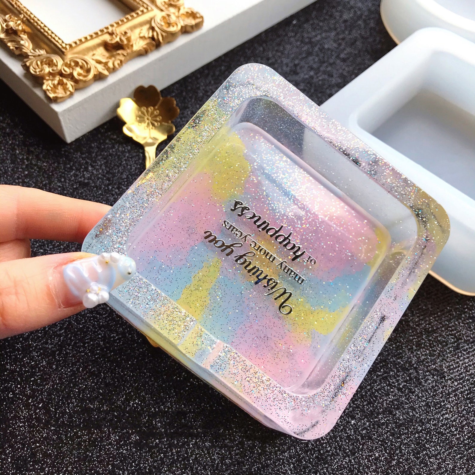 Square Ashtray Resin Molds Round Ashtray Mold for Silicone - Etsy