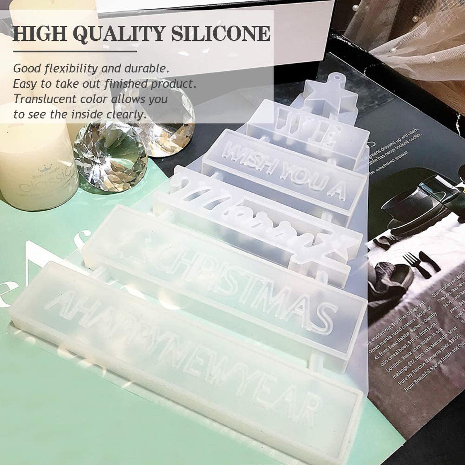 Christmas Tag Resin Mold Alphabet Silicone Mold Door Tags - Etsy