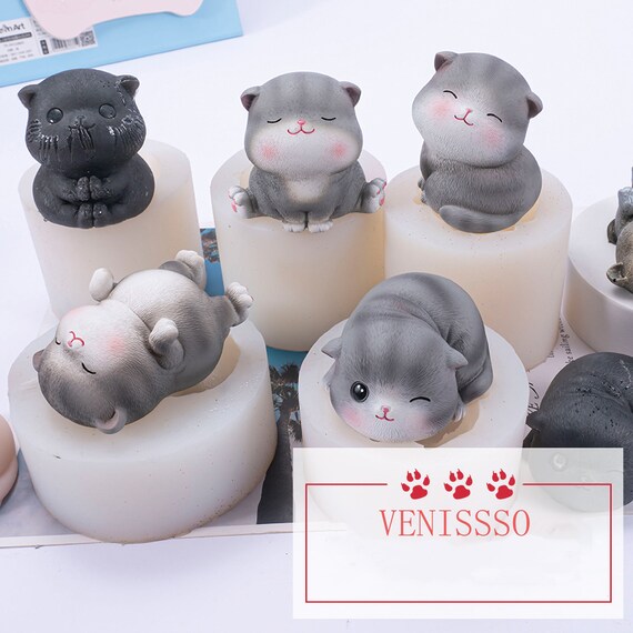 Cute Cat Resin Mold Animal Silicone Mold Cat Lover Gift - Etsy
