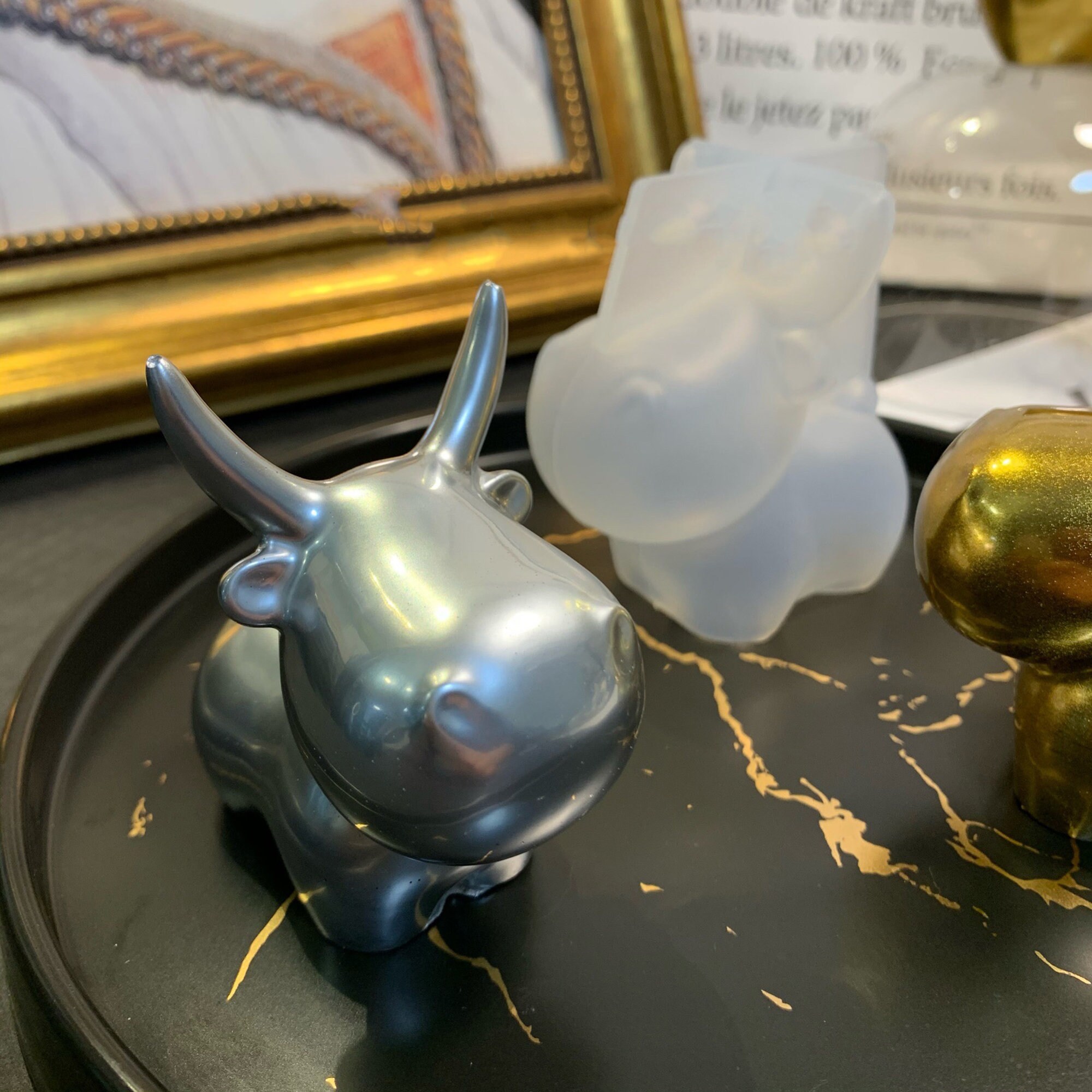 Cattle Resin Mold bull horns silicone jewelry handmade | Etsy