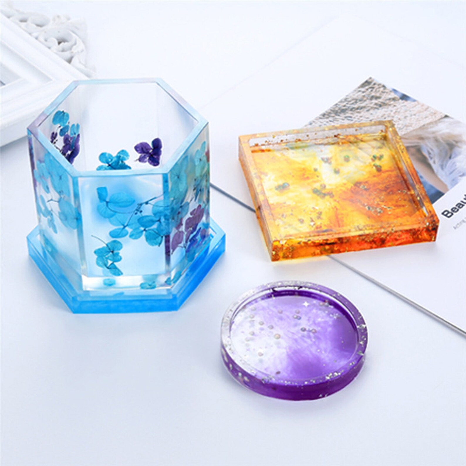 Diamond Ashtray Cup Mat Resin Mold New DIY Cup Mat Mold | Etsy