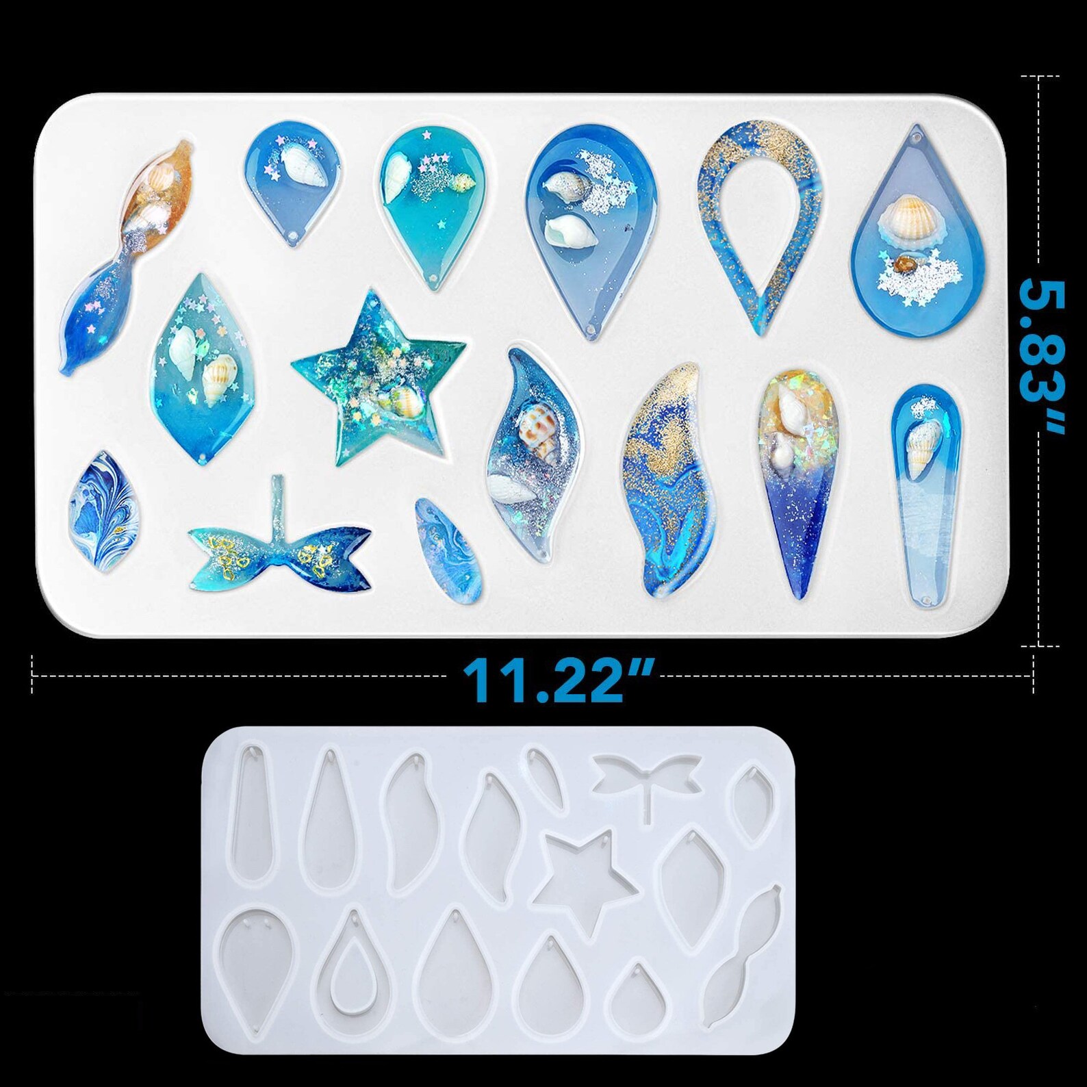 Water Drop Pendant Resin Mold Water Droplets Earrings Molds - Etsy