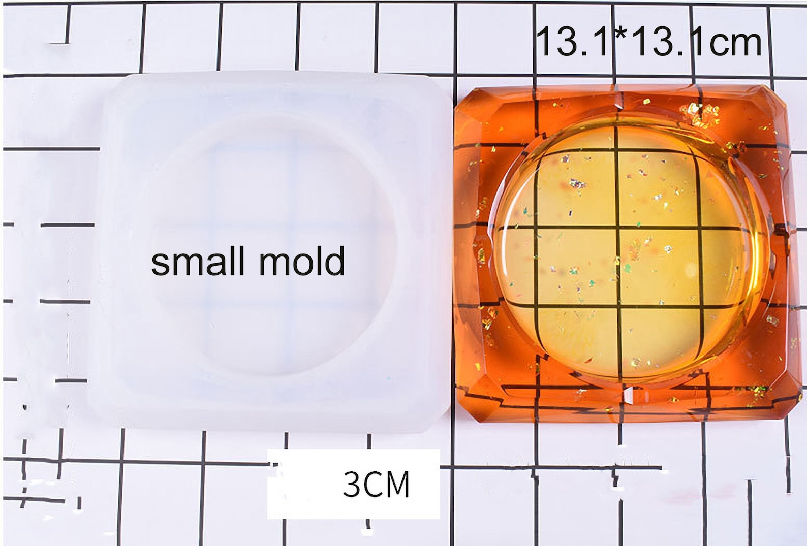 Large Ashtray Resin Mold Vintage Square Ashtray Molds - Etsy