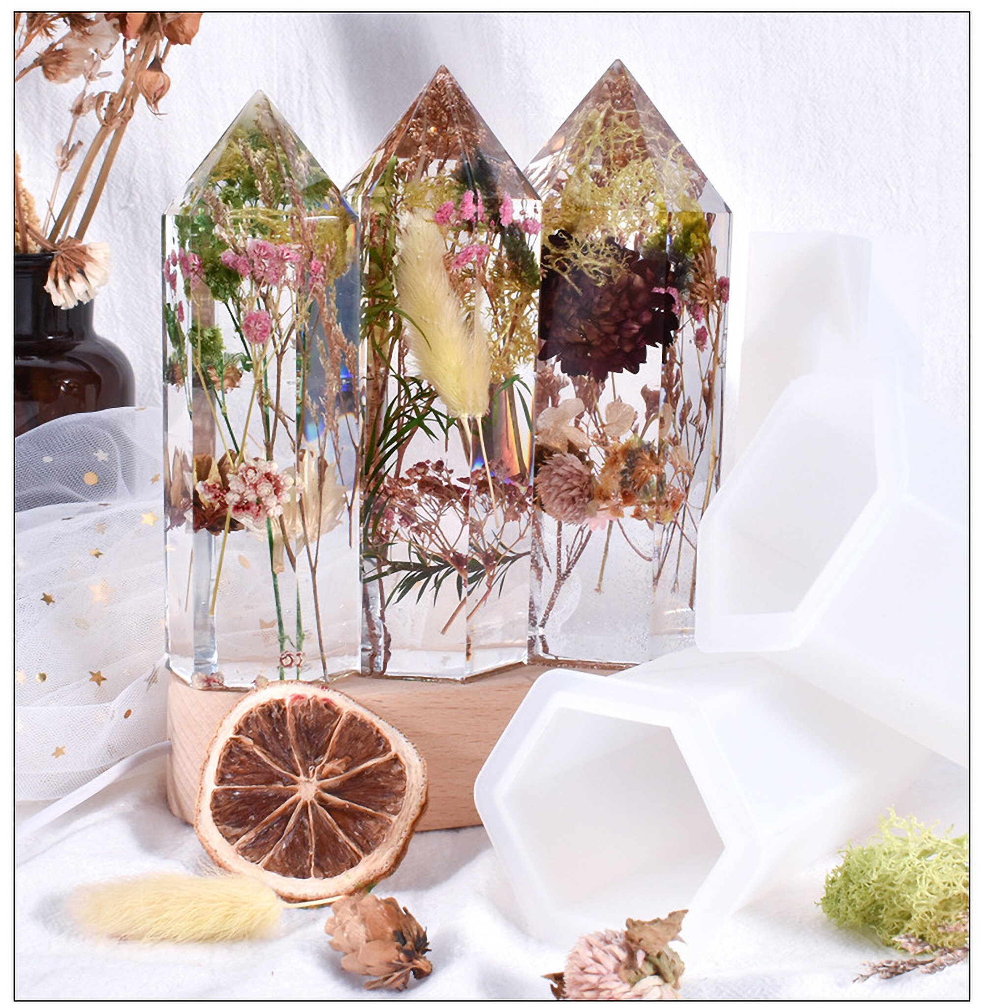 Crystal Resin Molds Large Resin Mold Crystal Tower Silicone | Etsy