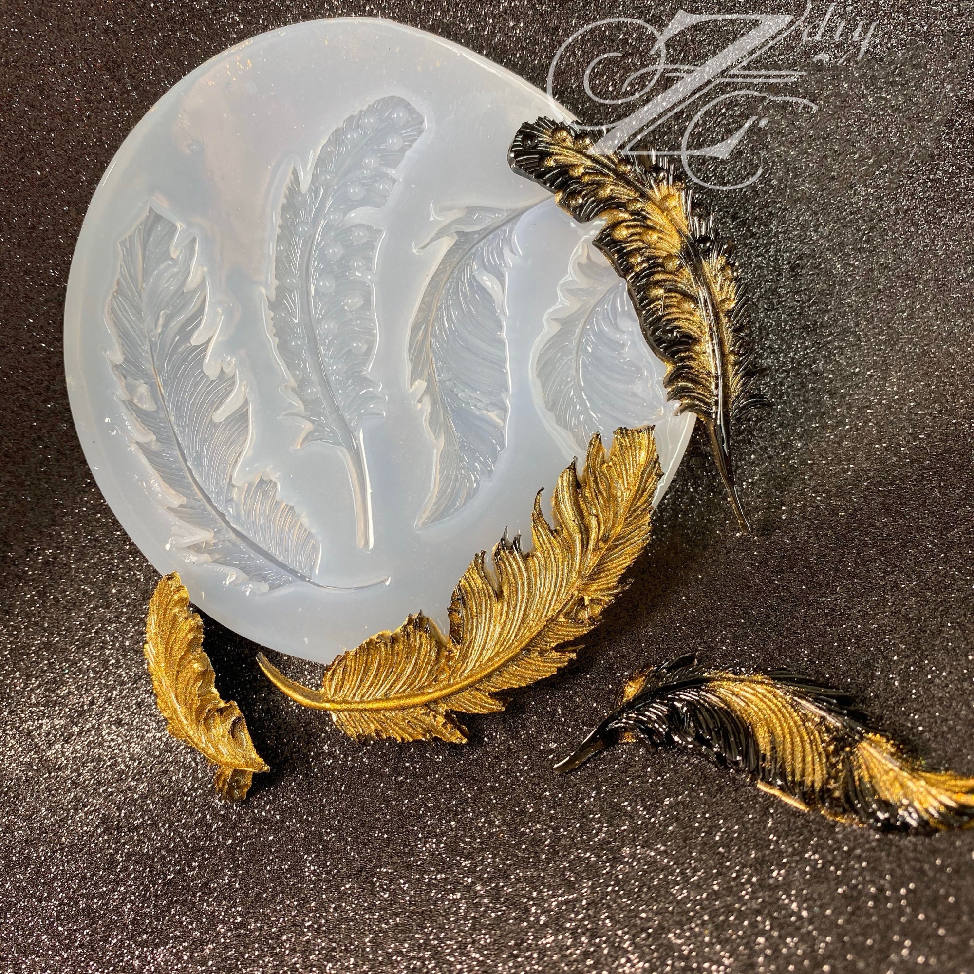 Beautiful Feather Molds Resin Feather Mold Silicone Feather - Etsy