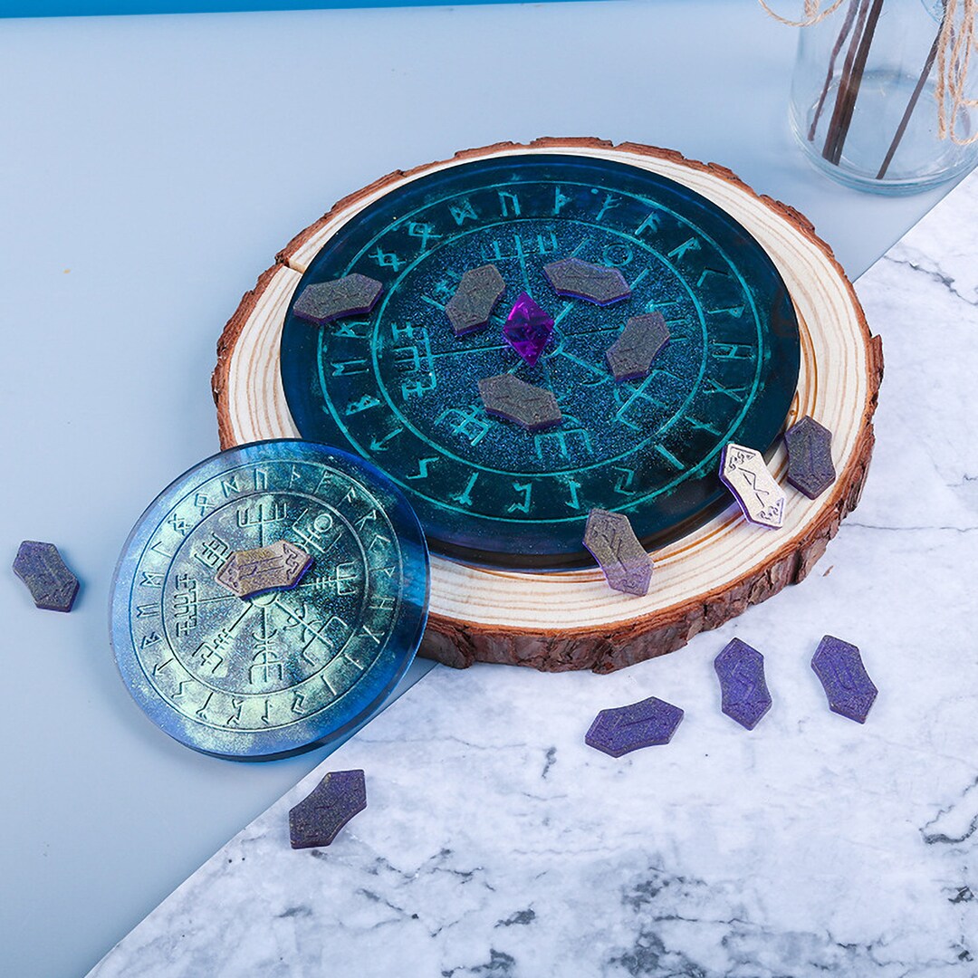 Viking Rune Divination Resin Mold, Viking Jewelry Stone, Symbols ...