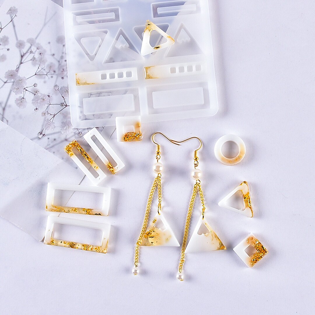 New Triangle Earring Resin Mold Square Rectangle Silicone - Etsy