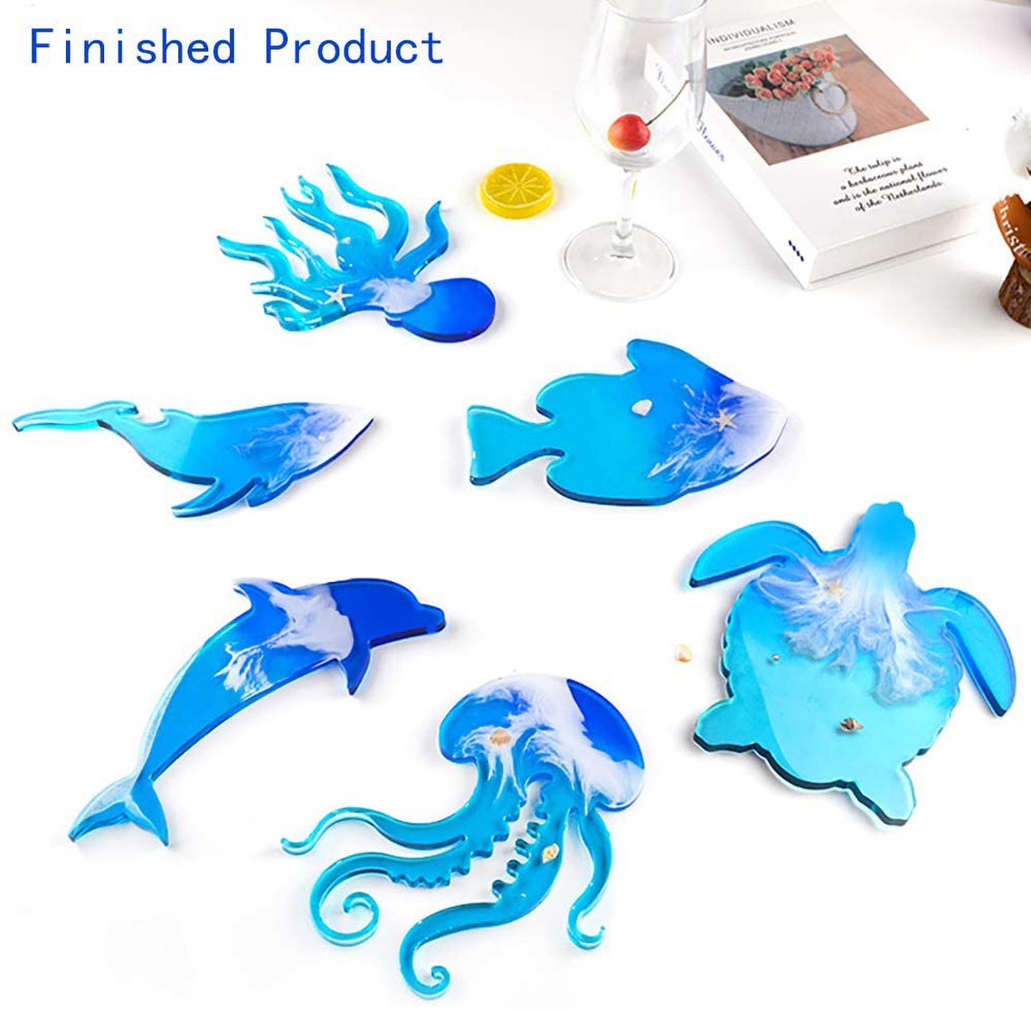 6pcs Ocean Geode Coaster Resin Mold Glasses Holder Silicone - Etsy