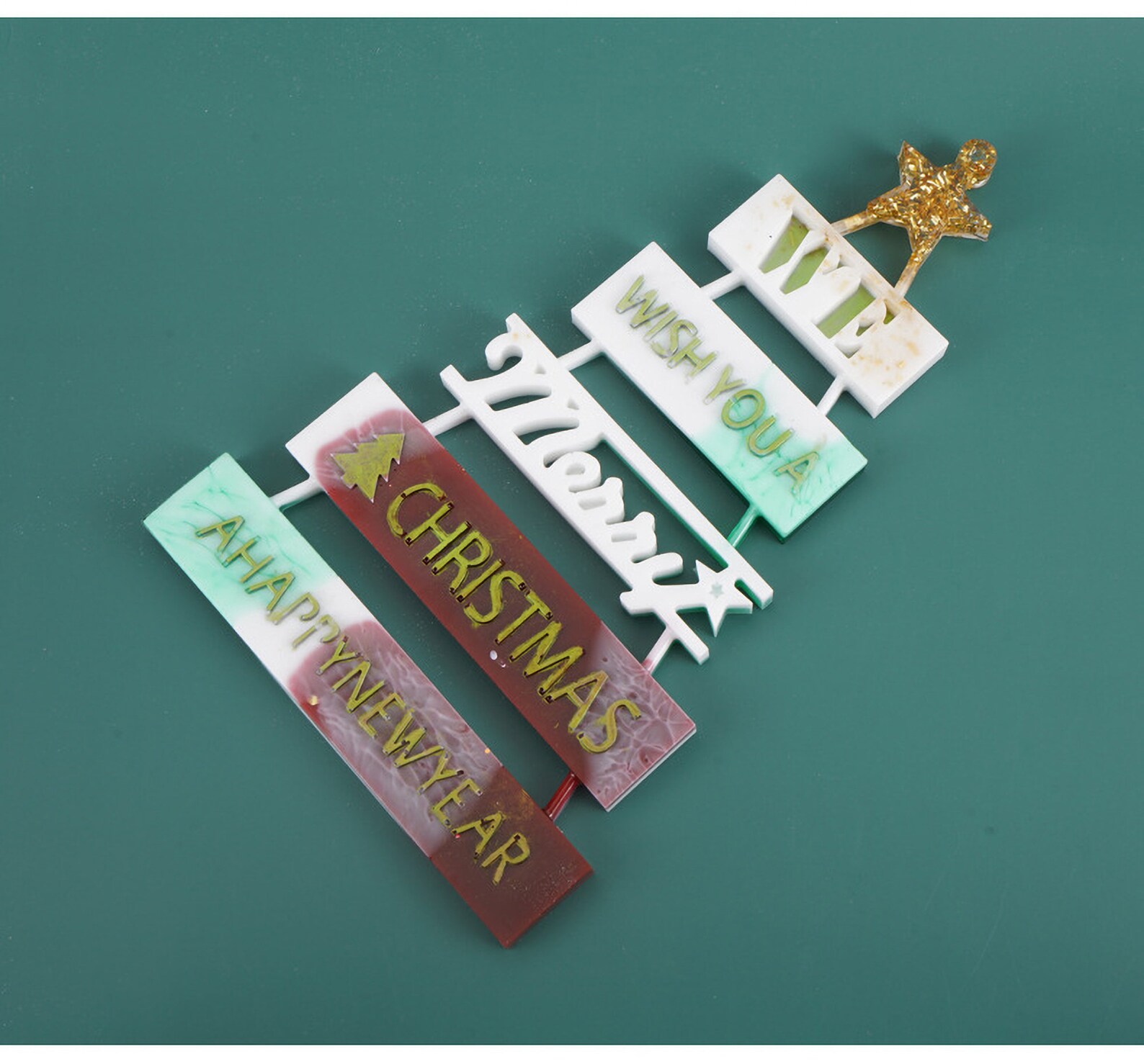 Christmas Tag Resin Mold Alphabet Silicone Mold Door Tags - Etsy