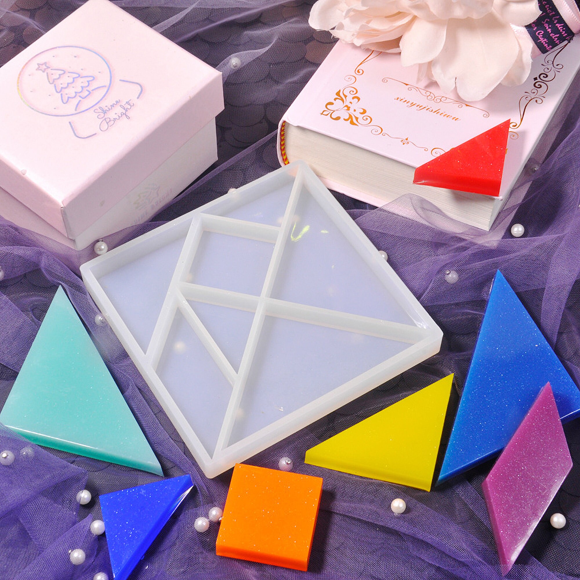 Jigsaw Puzzle Resin Mold Tangram Puzzle Felt | Etsy