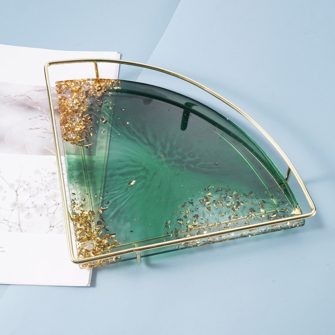 Sector Rolling Coaster Resin Mold, Wave Agate Tray Silicone Mold, Fruit ...