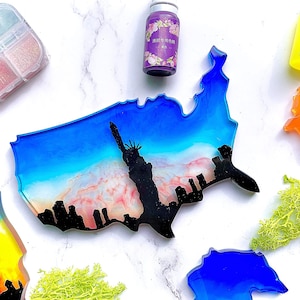 Continent Coaster Resin Mold , Map Tray Silicone Mold , World Map Tray ...