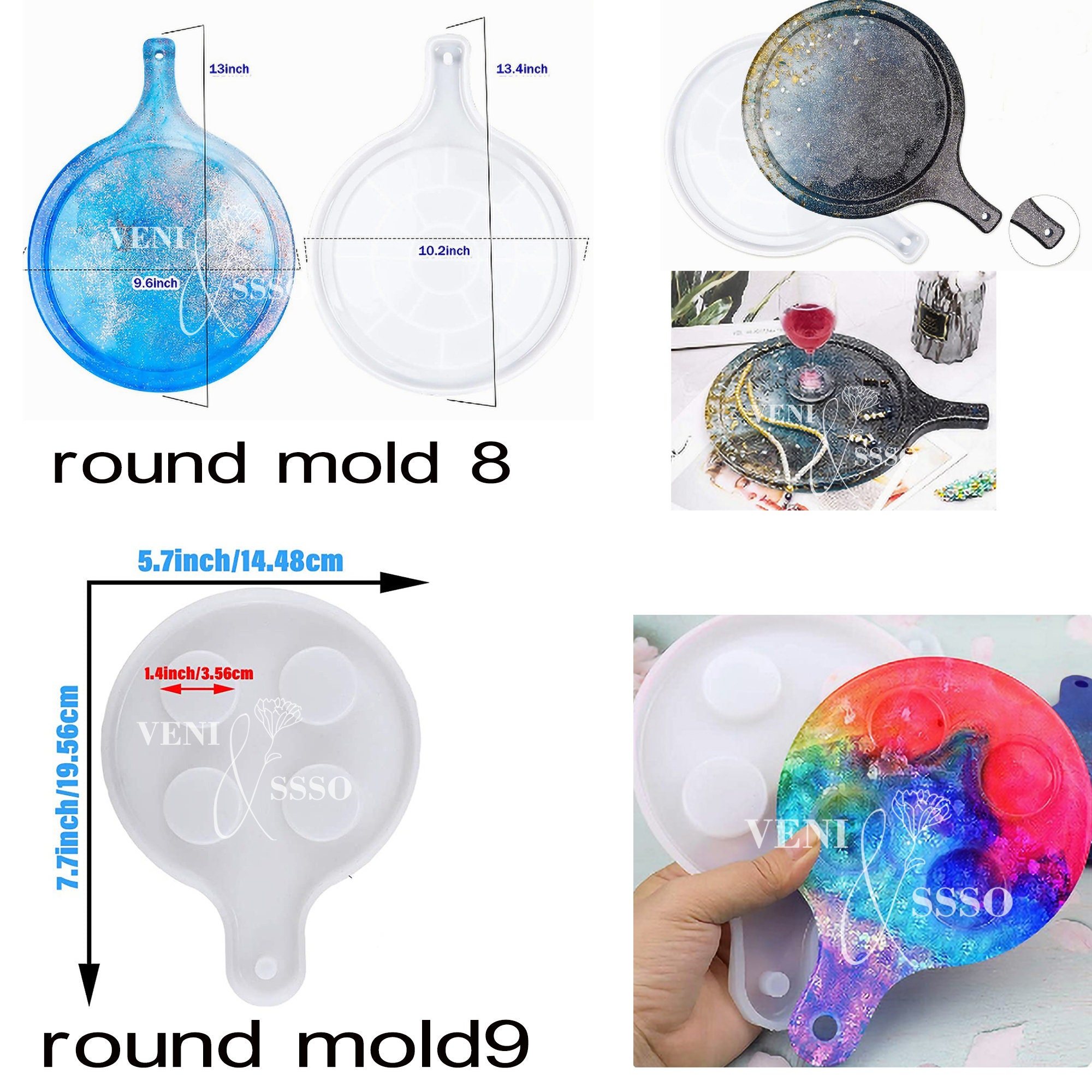 Round Tray Mold Circle Plate Resin Molds Rolling Tray | Etsy