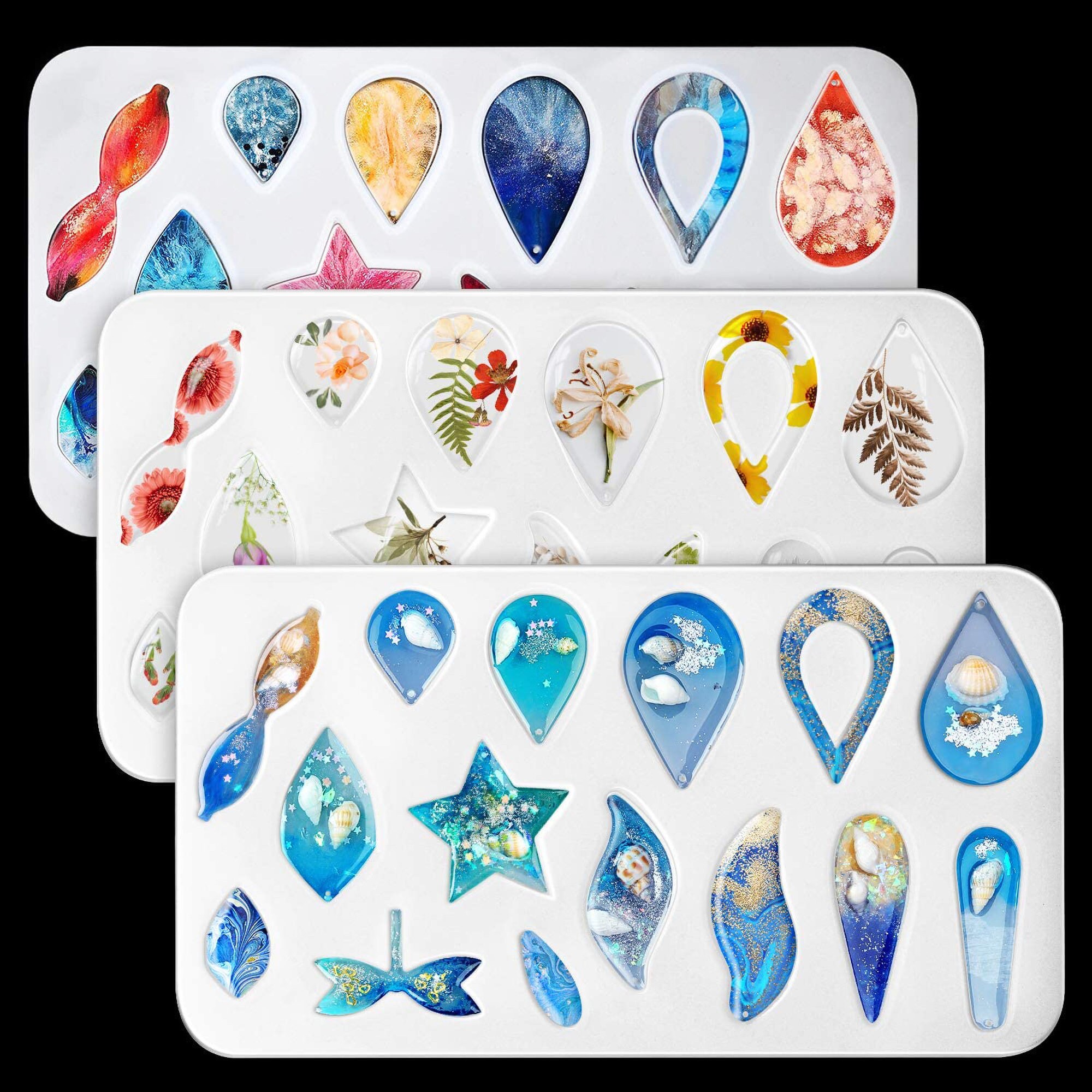 Water Drop Pendant Resin Mold Water Droplets Earrings Molds - Etsy