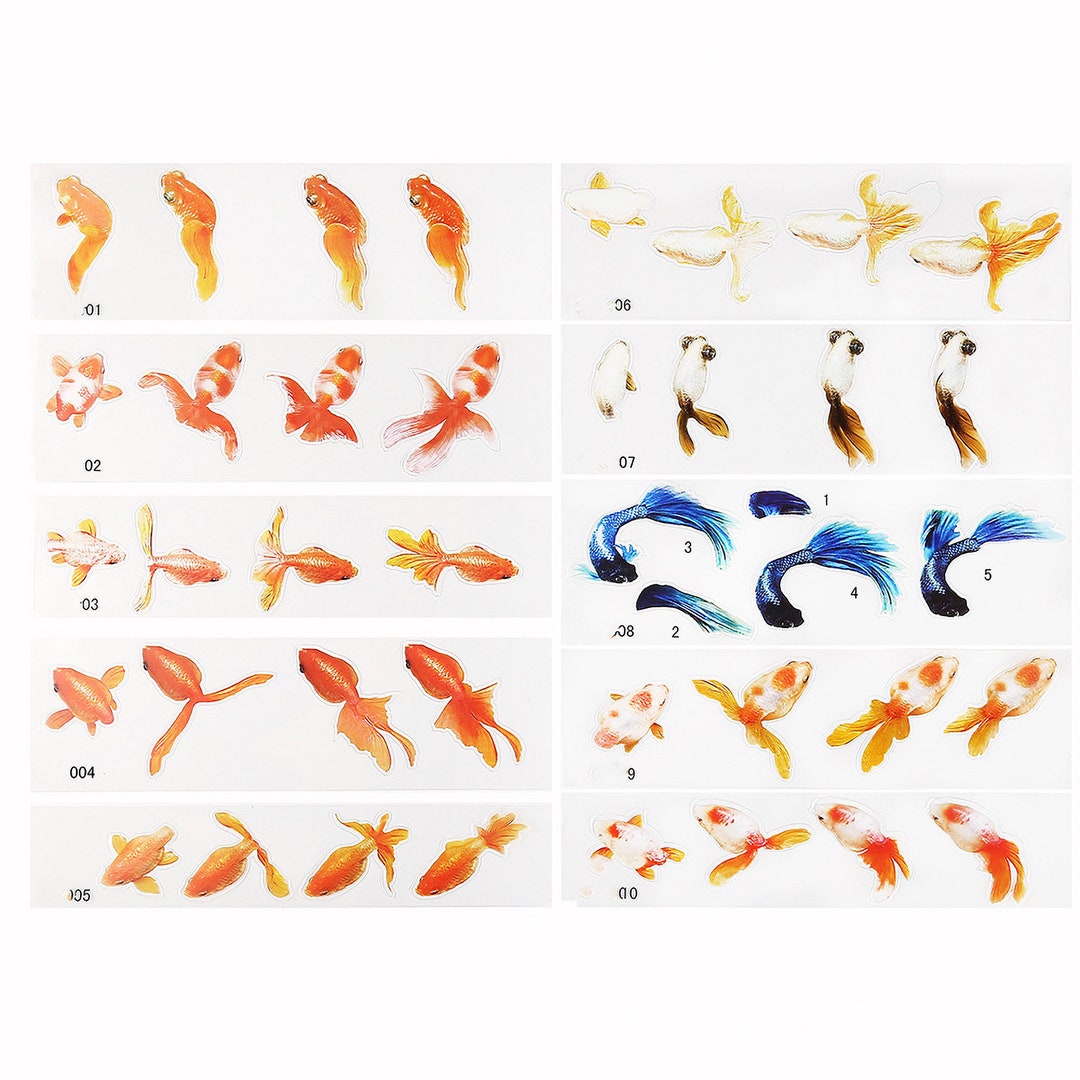 Stickers for Resin Mold , Gold Fish for Silicone Mold , Material ...