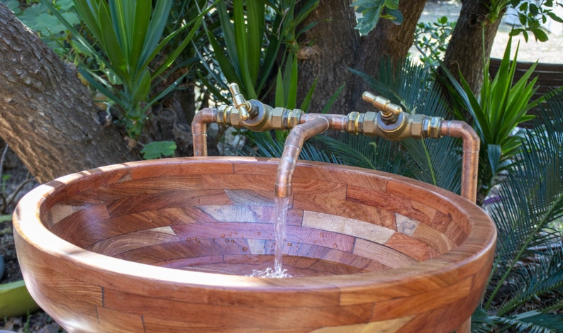 Wooden Basin Made From Rosewood. for Outdoors or Indoors. - Etsy