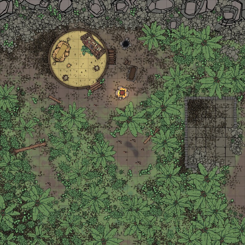 Jurassic Jungles II 32 Jungle Maps Dungeons and Dragons, Pathfinder, D ...