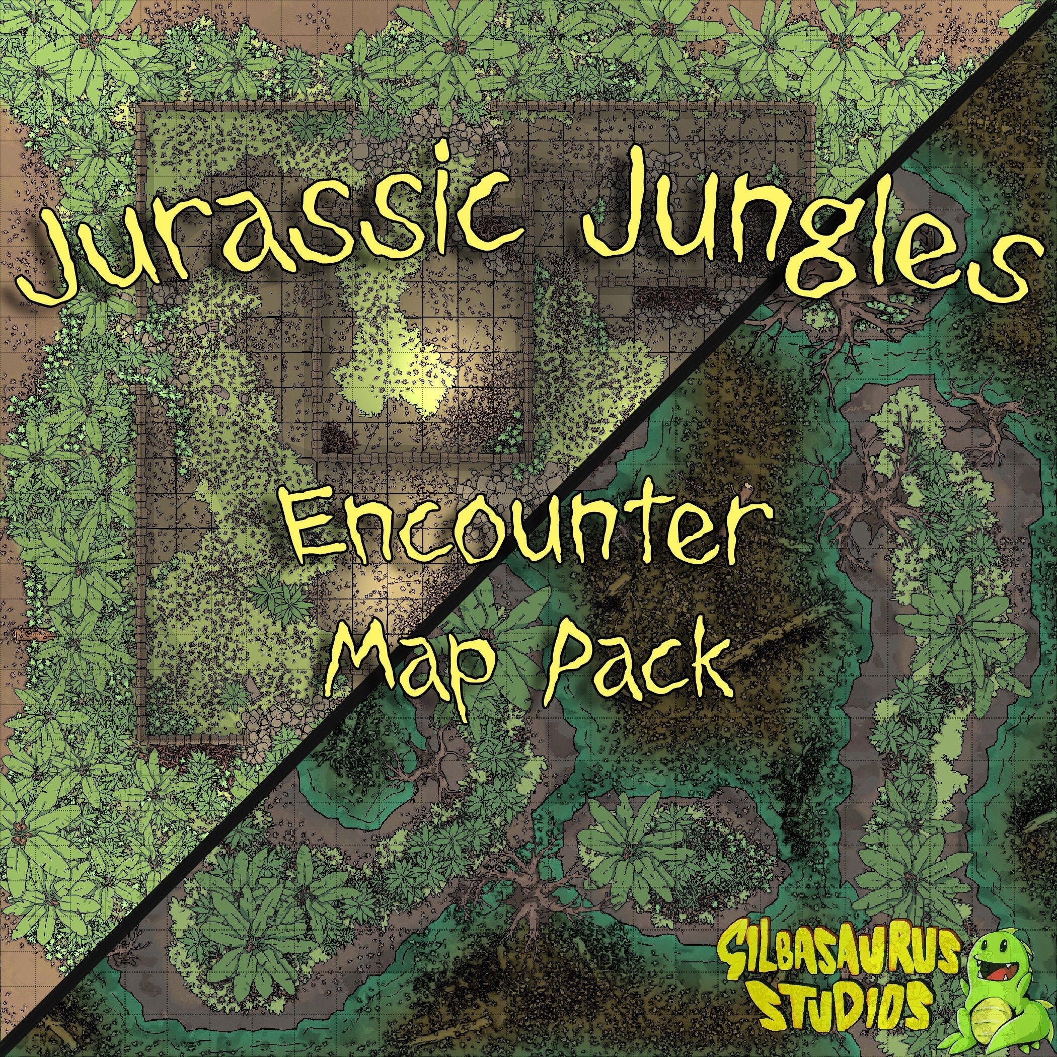 Games & Puzzles Toys & Games Jurassic Jungles Digital Battle Map Pack ...