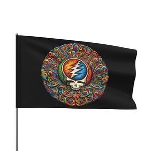 Grateful Dead ripple in Still Water Flag, Deadhead Flag, Grateful Dead ...