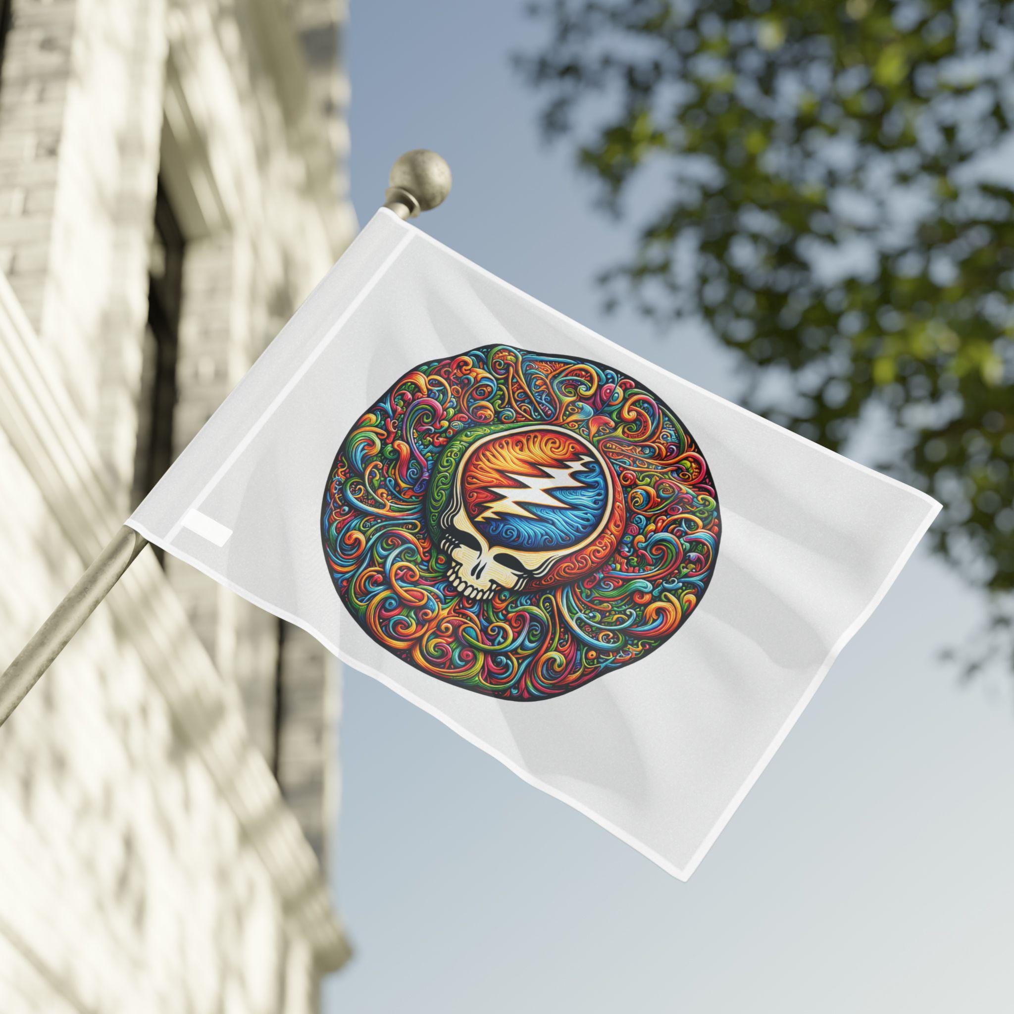 Grateful Dead "ripple in Still Water" Flag, Deadhead Flag, Grateful ...