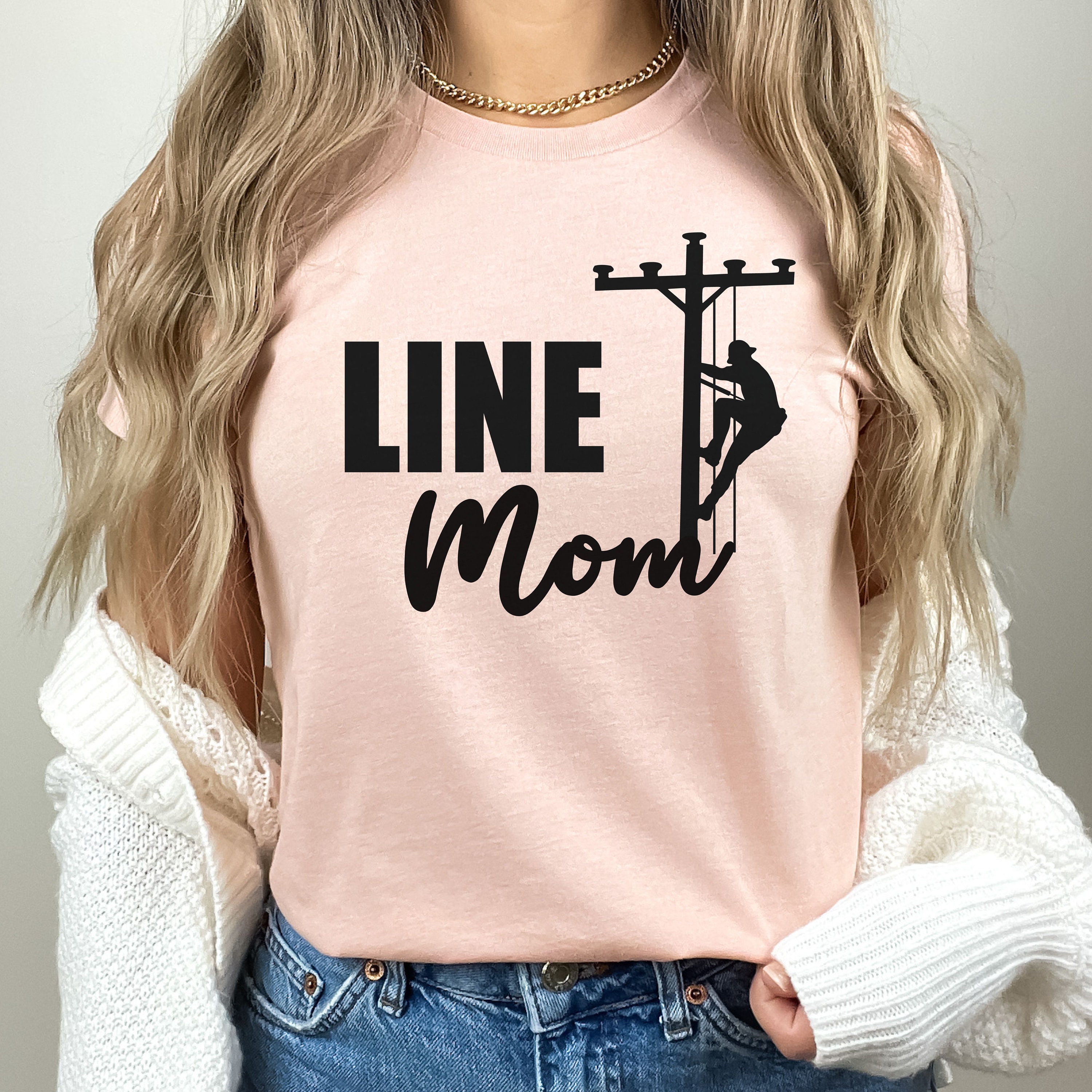 Line Mom T-shirt, Lineworker Mother Shirt, Electrician Mom Shirt ...