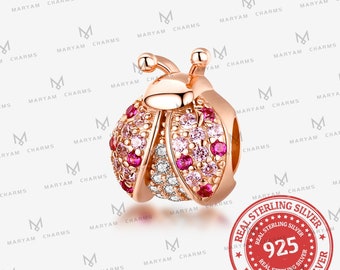 Pandora Rose Gold Charms Ladybug - Etsy