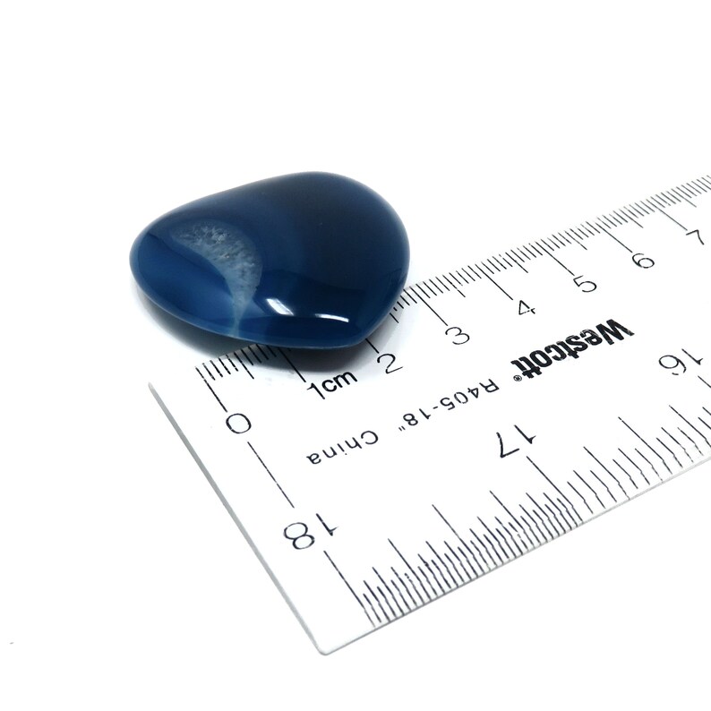 BLUE Stone Hearts - 35mm or 1.3 Inches - 40mm or 1.57 Inches - Choose ...