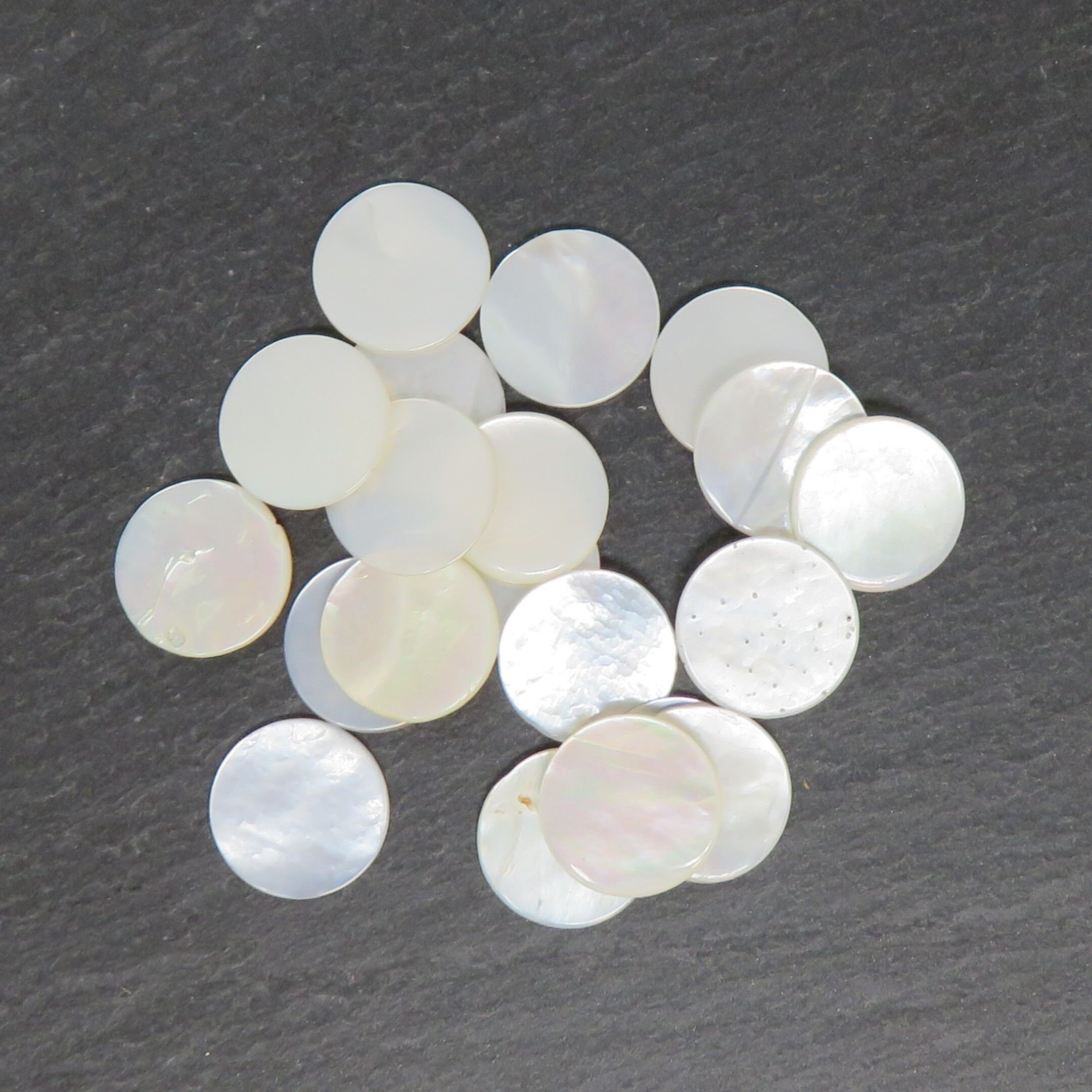 Small Mother of Pearl Focal Round Shell Cabochon 11mm No Hole Pack of ...
