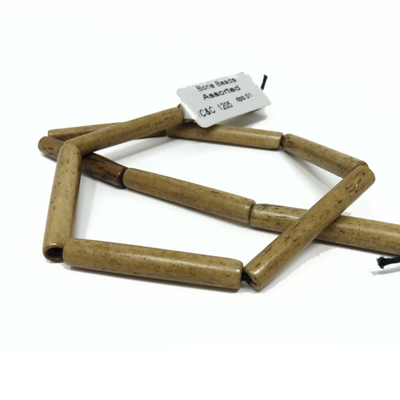 Tube Bone Beads 1.4 Inches or 37mm X 6mm 2mm Hole | Etsy