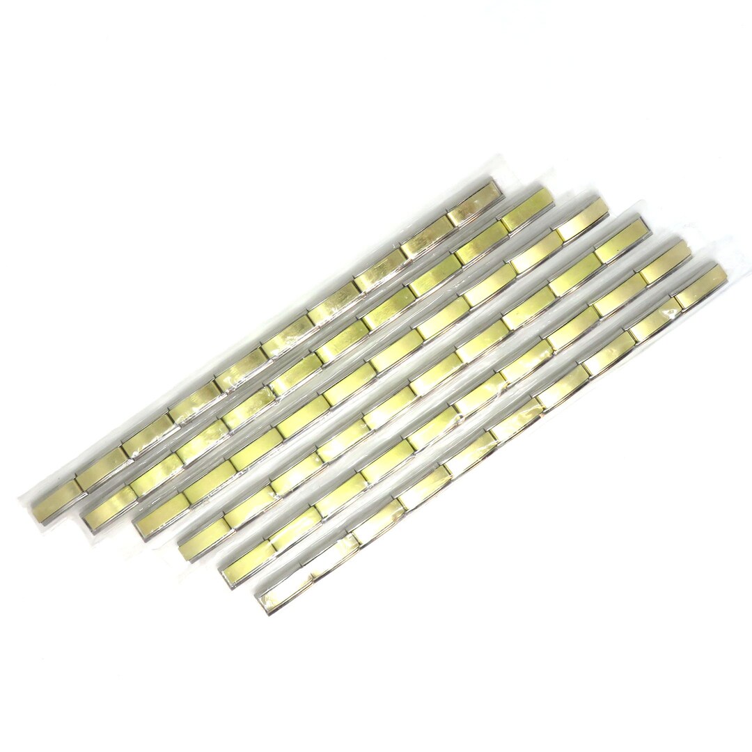 Stainless Steel Gold With Silver Trim Italian Charm Stretch Links ...