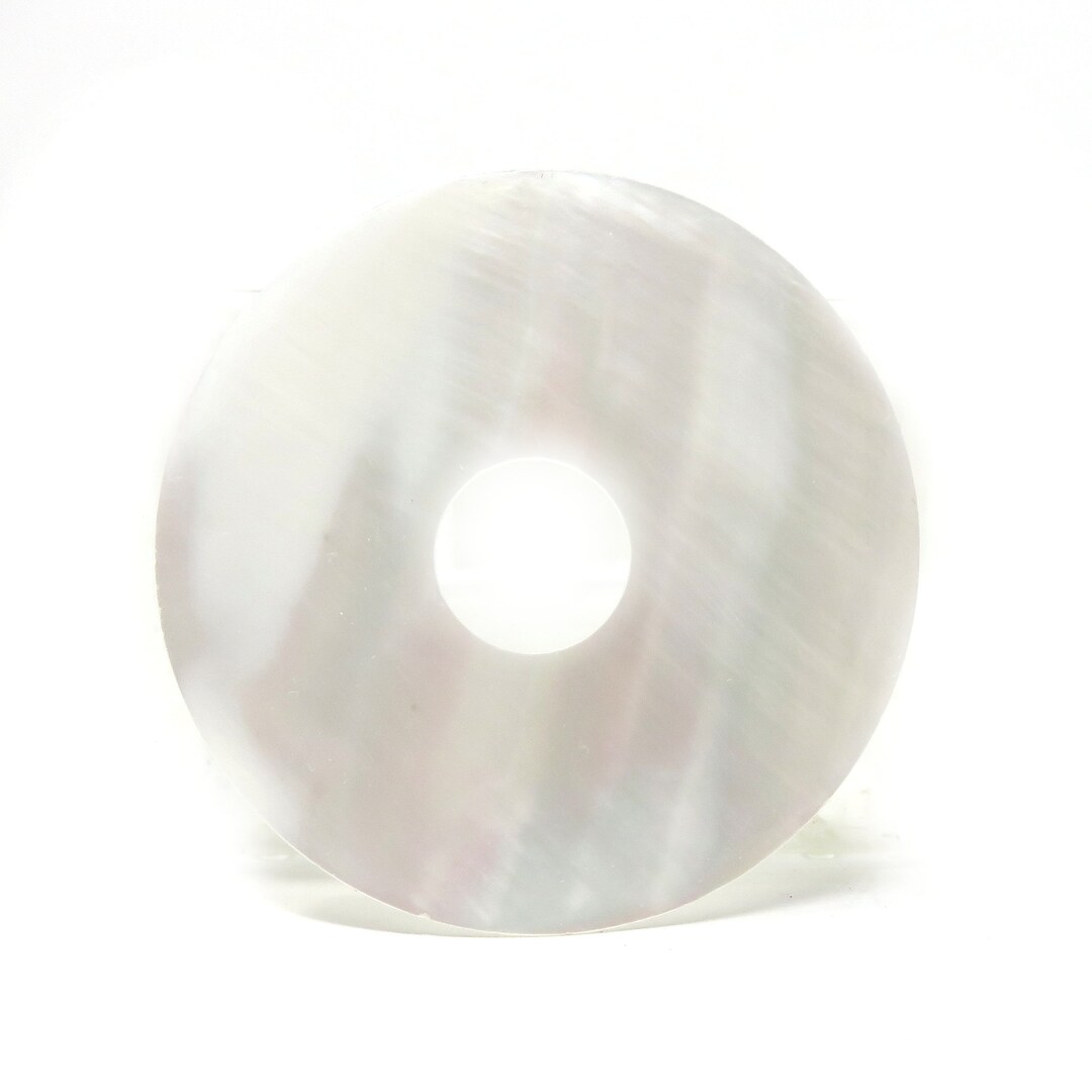 Mother of Pear Shell Donut 45mm - Hole Size 11mm - White to Light - Etsy
